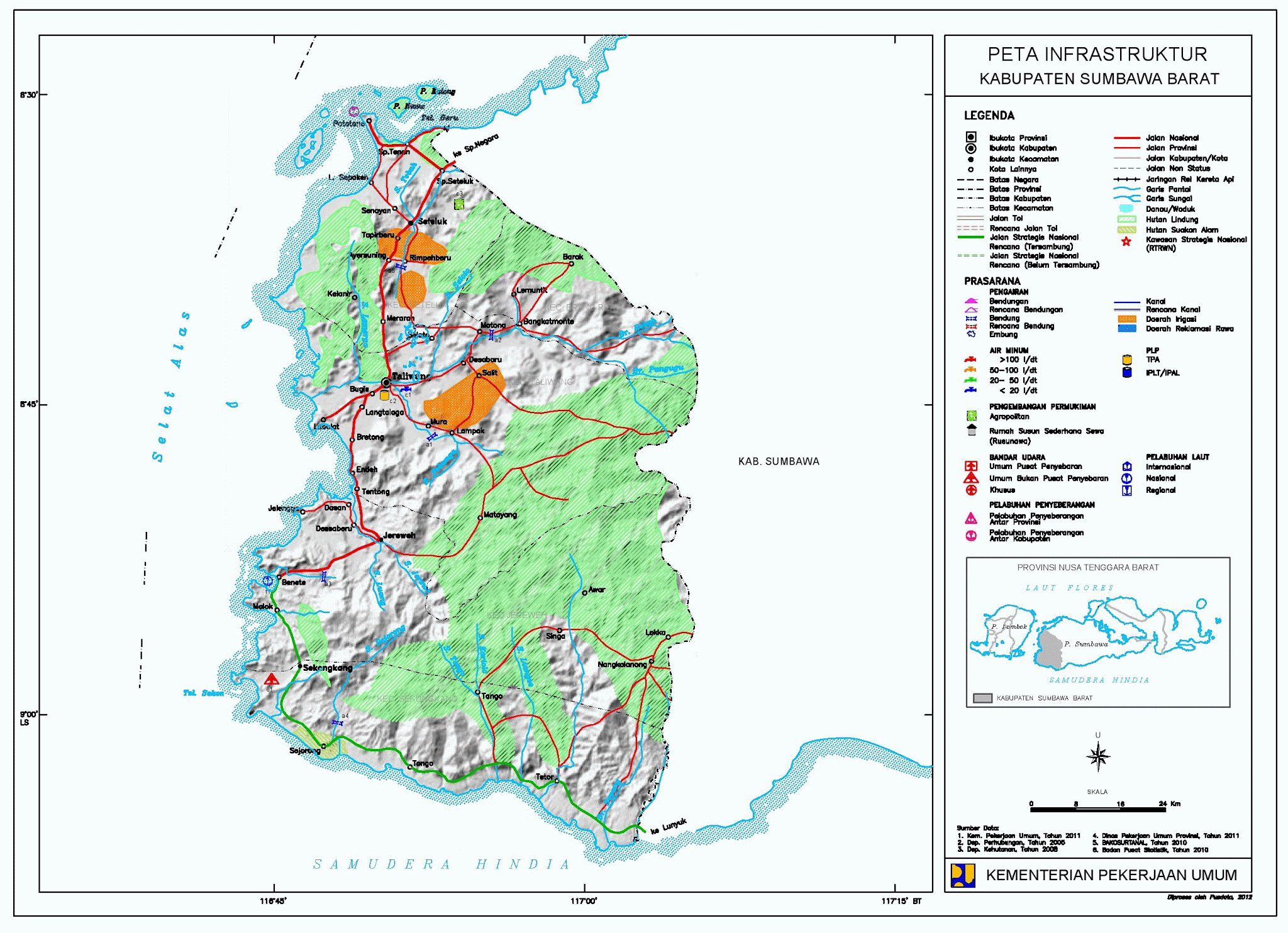 Peta Kabupaten Sumbawa Barat