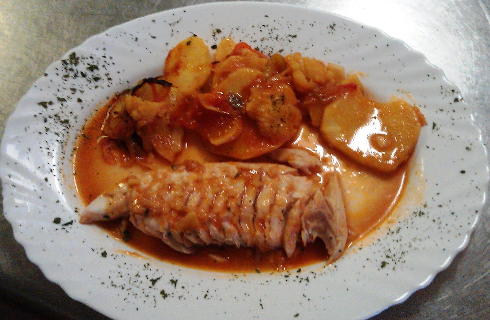 Cocinando: Pargo al Horno con sus Patatas