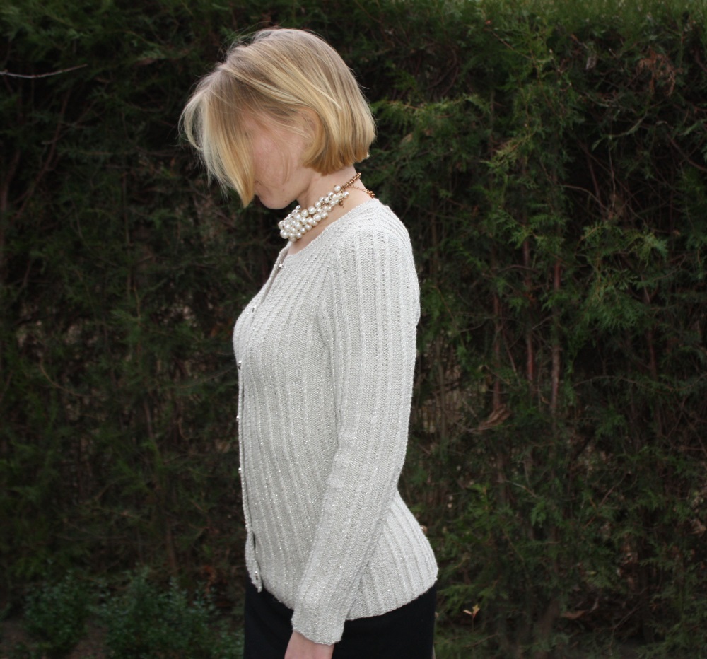Craftrebella: Beige Cable Rib Knit Jacket - Size M