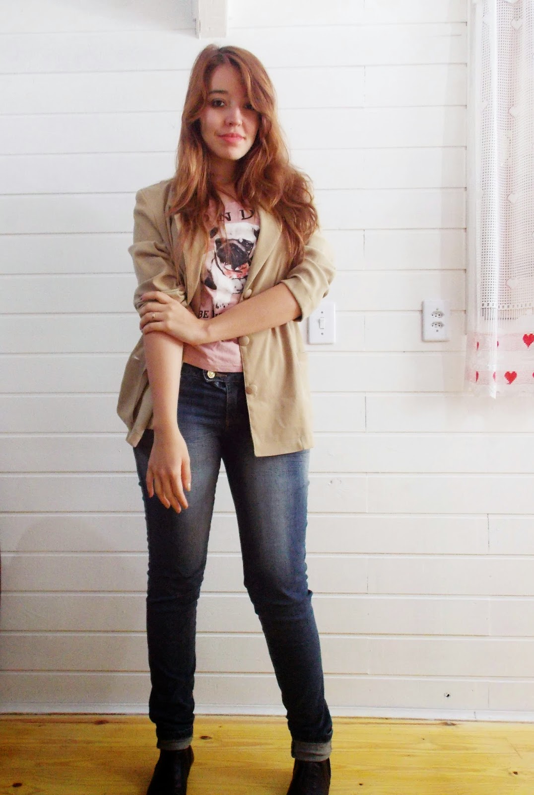 Look com Blazer Caramelo