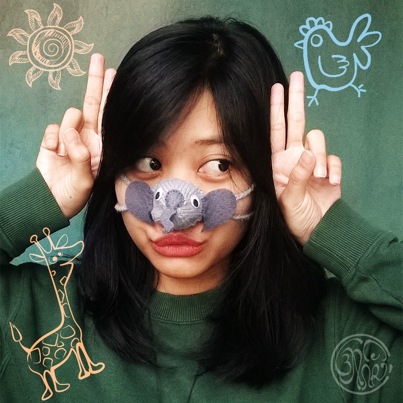 Ajeng Belajar Merajut: Rajut Free Knitting Pattern: Easy Nose Warmer