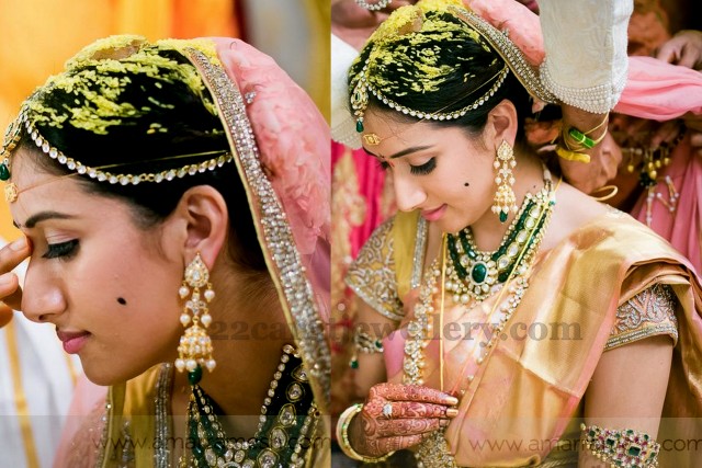 Bride with Diamond Manga Mala - Jewellery Designs