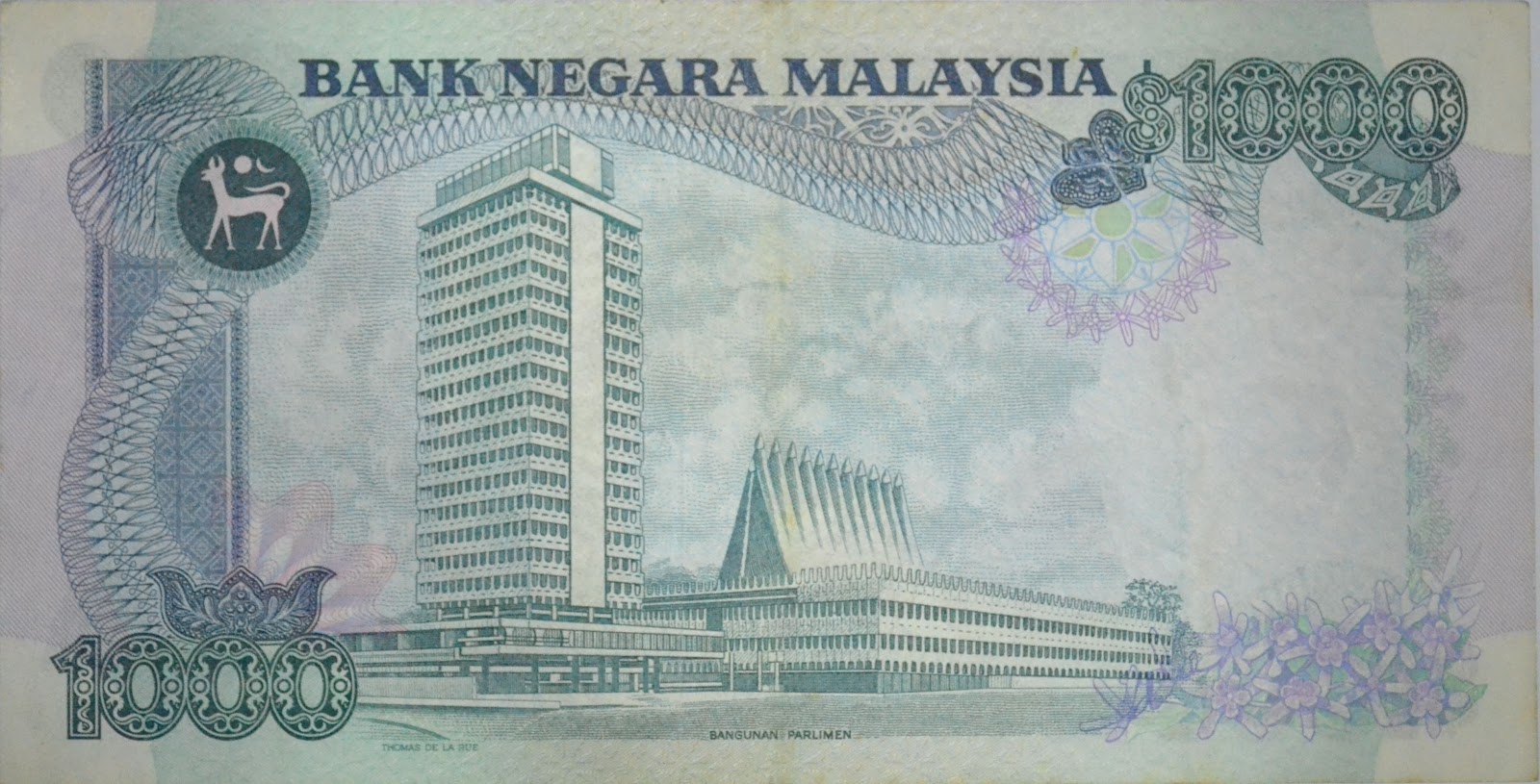 Galeri Sha Banknote: DUIT RM 1000 MALAYSIA 1967 - 1998