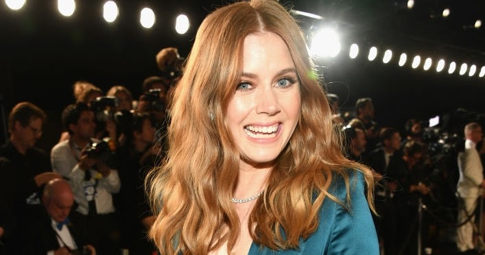 Ladies in Satin Blouses: Amy Adams - green satin dress