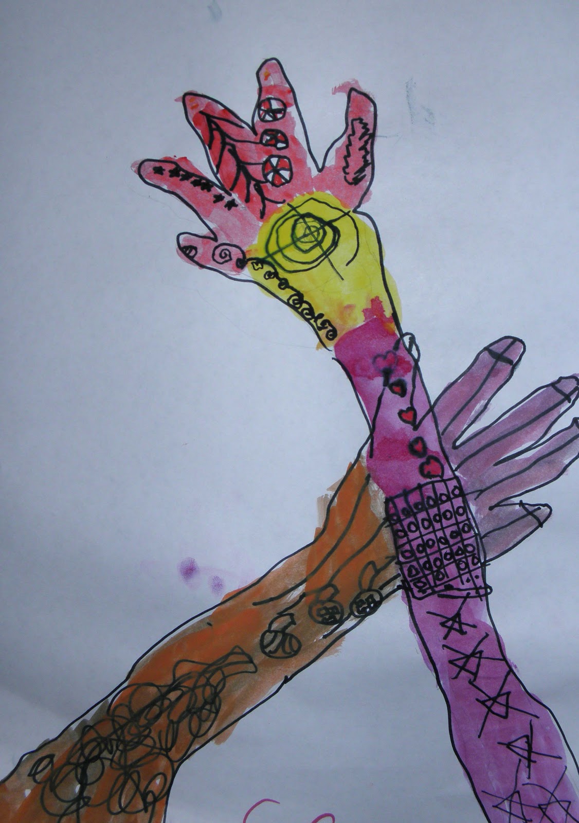 Jenny Liang's Painting and Drawing Blog: Creative Drawing - Spooky Hands