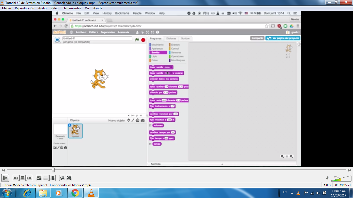 PROGRAMACIÓN EN SCRATCH : TUTORIAL 2 DE SCRATCH