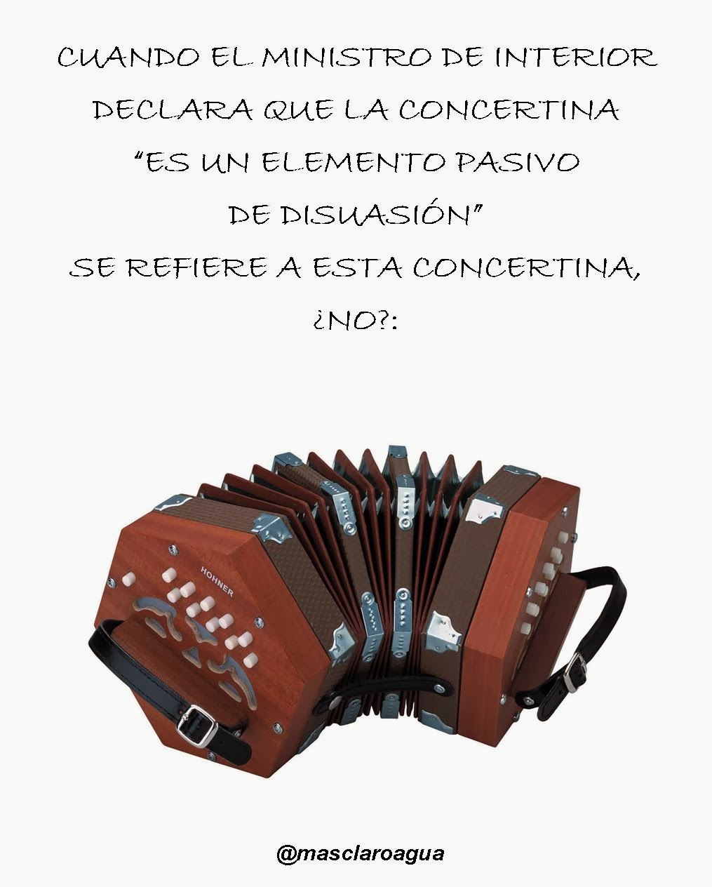 Más claro, agua: Interior y las concertinas