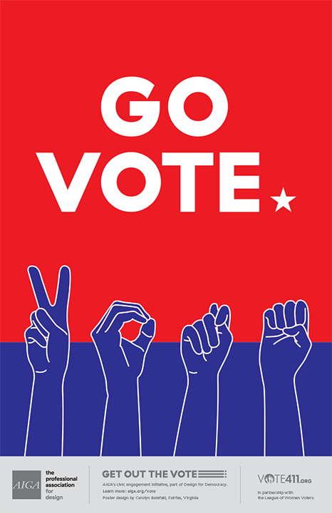 Curls Studio: Get Out the Vote Poster Design