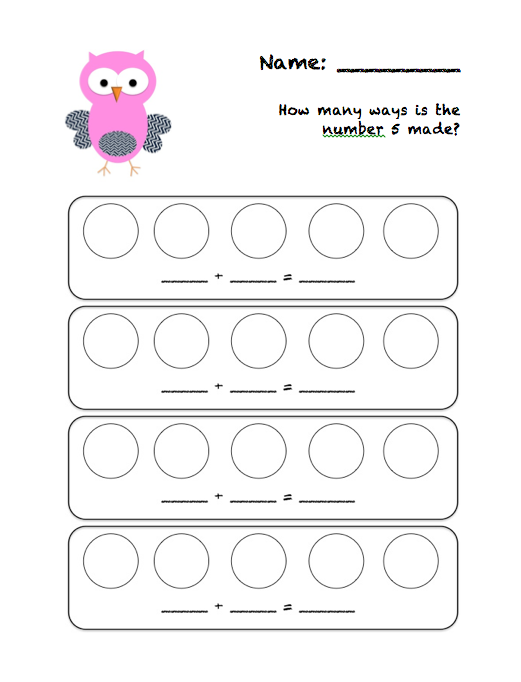 .: Understanding the number 5- Number Sense