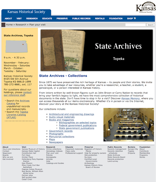 Genealogy's Star: The Kansas Historical Society and State Archives