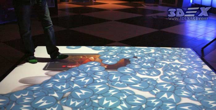 Interactive floor projection for successful business and advertisement