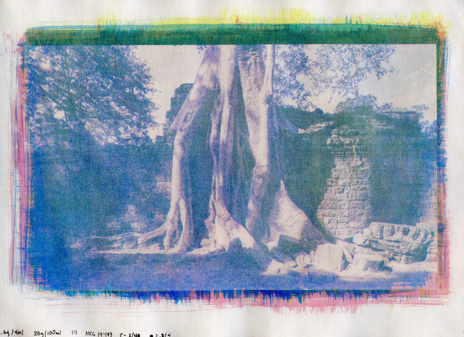 Photographic Experiences: First tri-color gum print