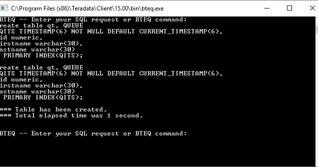 How To Do!!!: H2D: Teradata QUEUE Tables