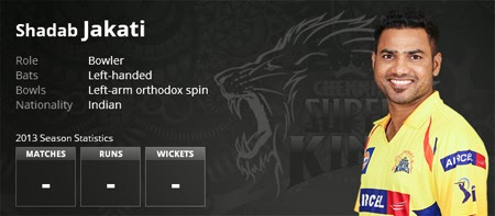 IPL Twenty20 Cricket News: Chennai Super Kings Player Profile - Shadab ...