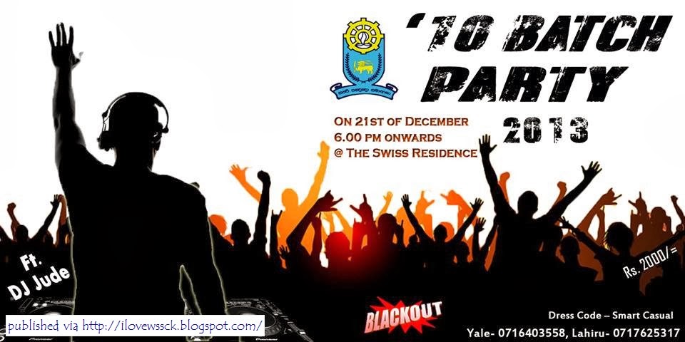 2010 Batch Party 2013 - i love wssck