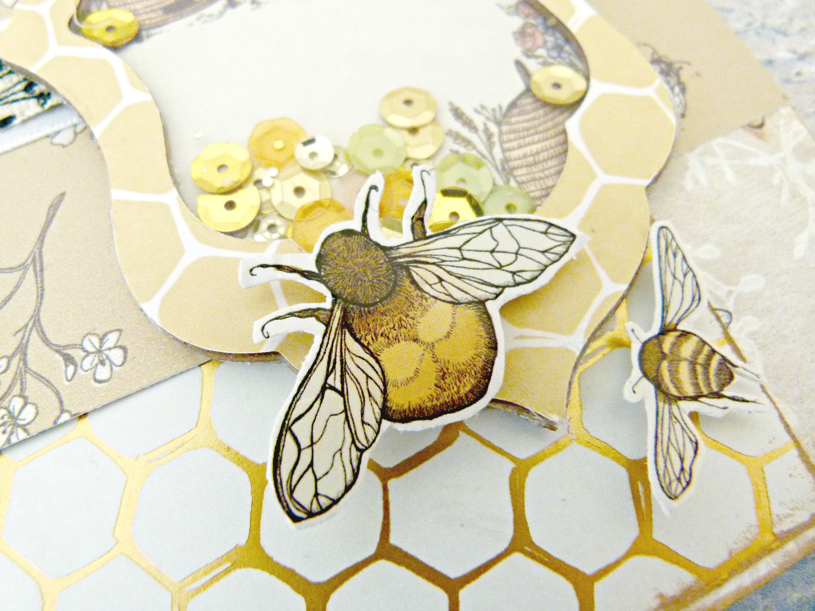 Create This Elegant Tell The Bees Shaker Card | Life in a Snapshot
