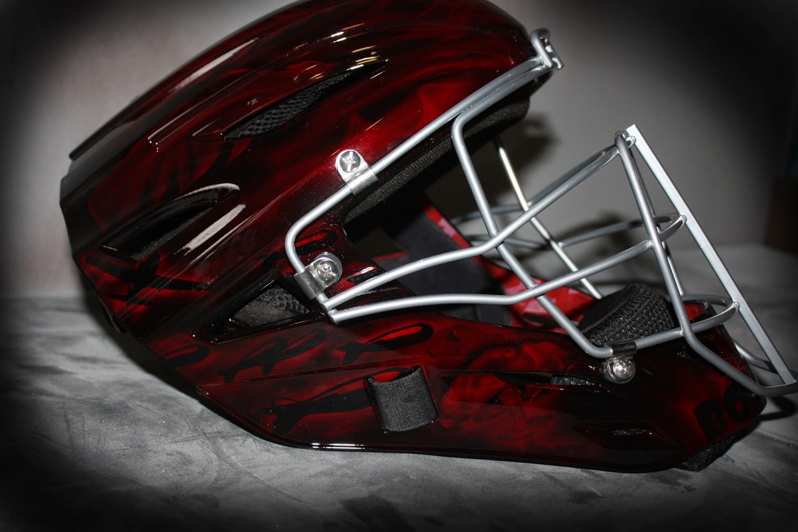 Online Motorcycle Paint Shop: Custom Painted Catcher Baseball Helmet ...