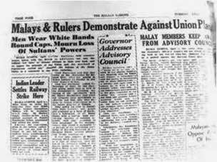 PENGAJIAN MALAYSIA : MALAYAN UNION & PERSEKUTUAN TANAH MELAYU