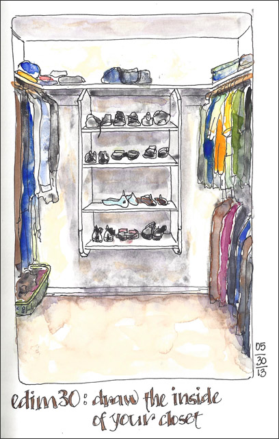 Stacy Creates: EDiM #30: Draw the inside of your closet