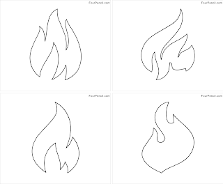 Four Coloring: Free printable Flame coloring pages for kids