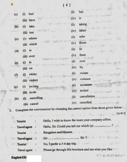 Obelisk Tutorials: CBSE Class 9th English Practice Paper