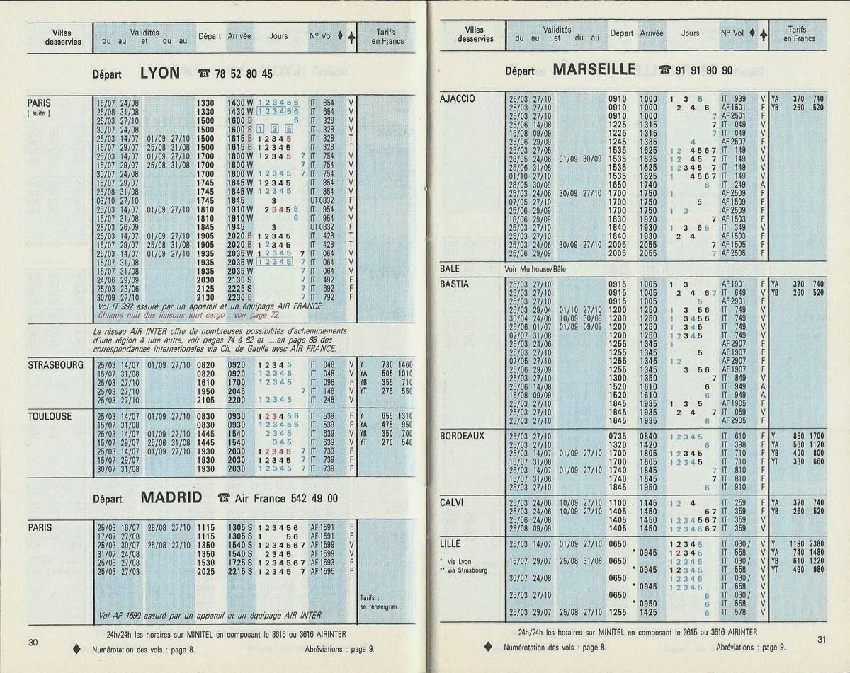Airline memorabilia: Air Inter (1990)
