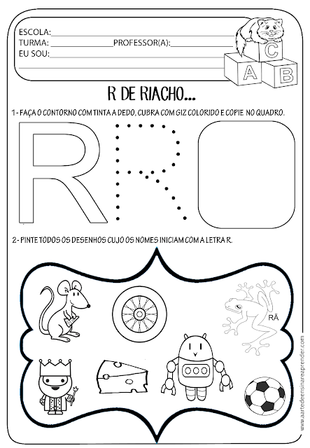 Atividade Pronta Letra R A Arte De Ensinar E Aprender