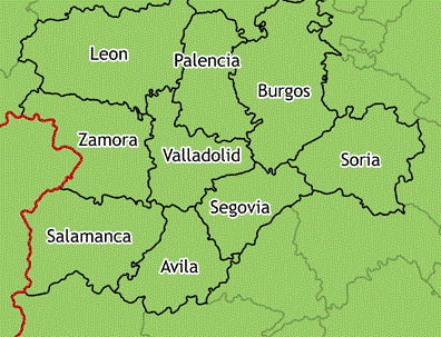 Castile and Leon Map Information | Map of Spain Pictures and Information