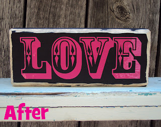 Inking it Up: Love Vinyl Decor Block