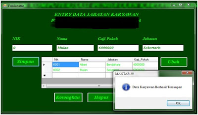 Membuat Program Sederhana Pendataan Karyawan Baru Menggunakan Microsoft ...