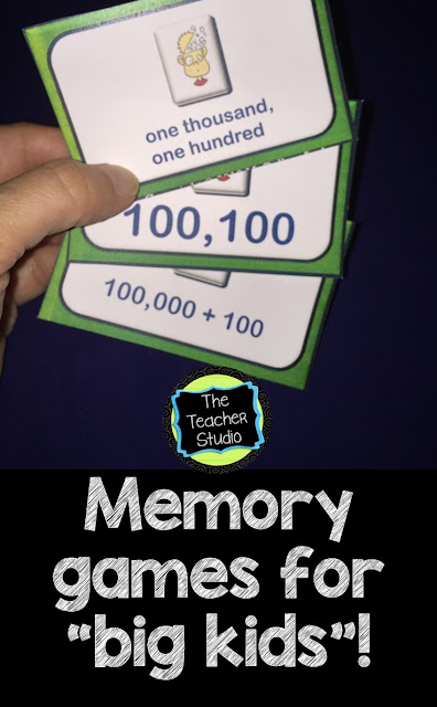 Math Memory Games for Upper Elementary Students - The Teacher Studio