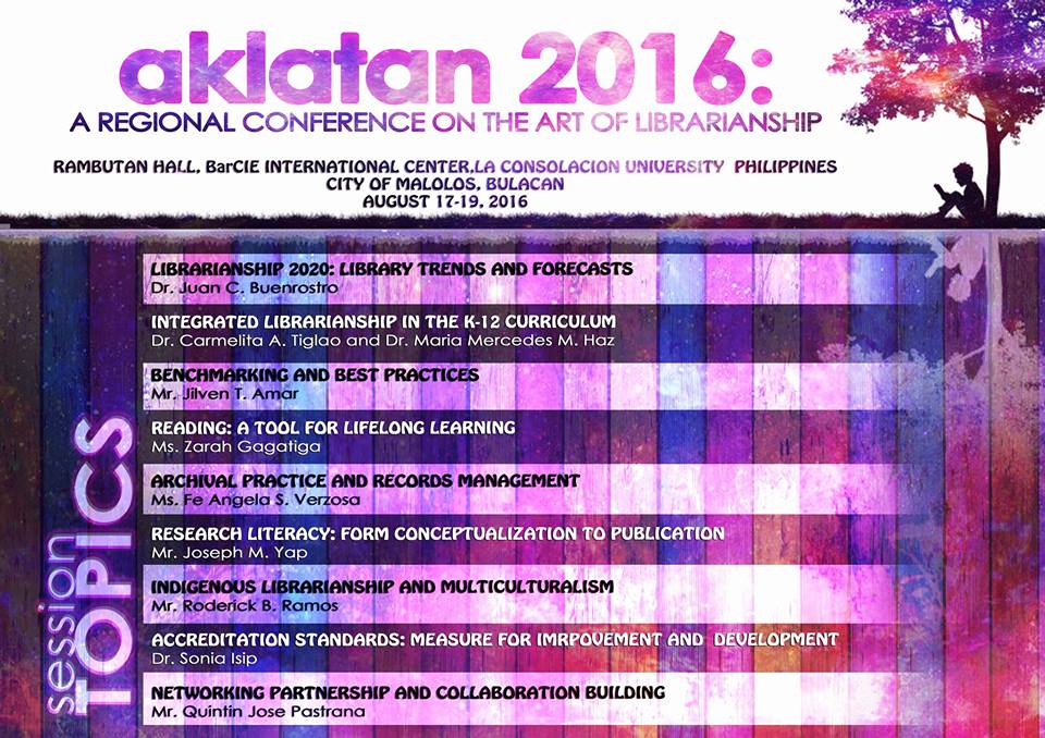 School Librarian in Action: AKLATAN 2016: A Regional Conference On the ...