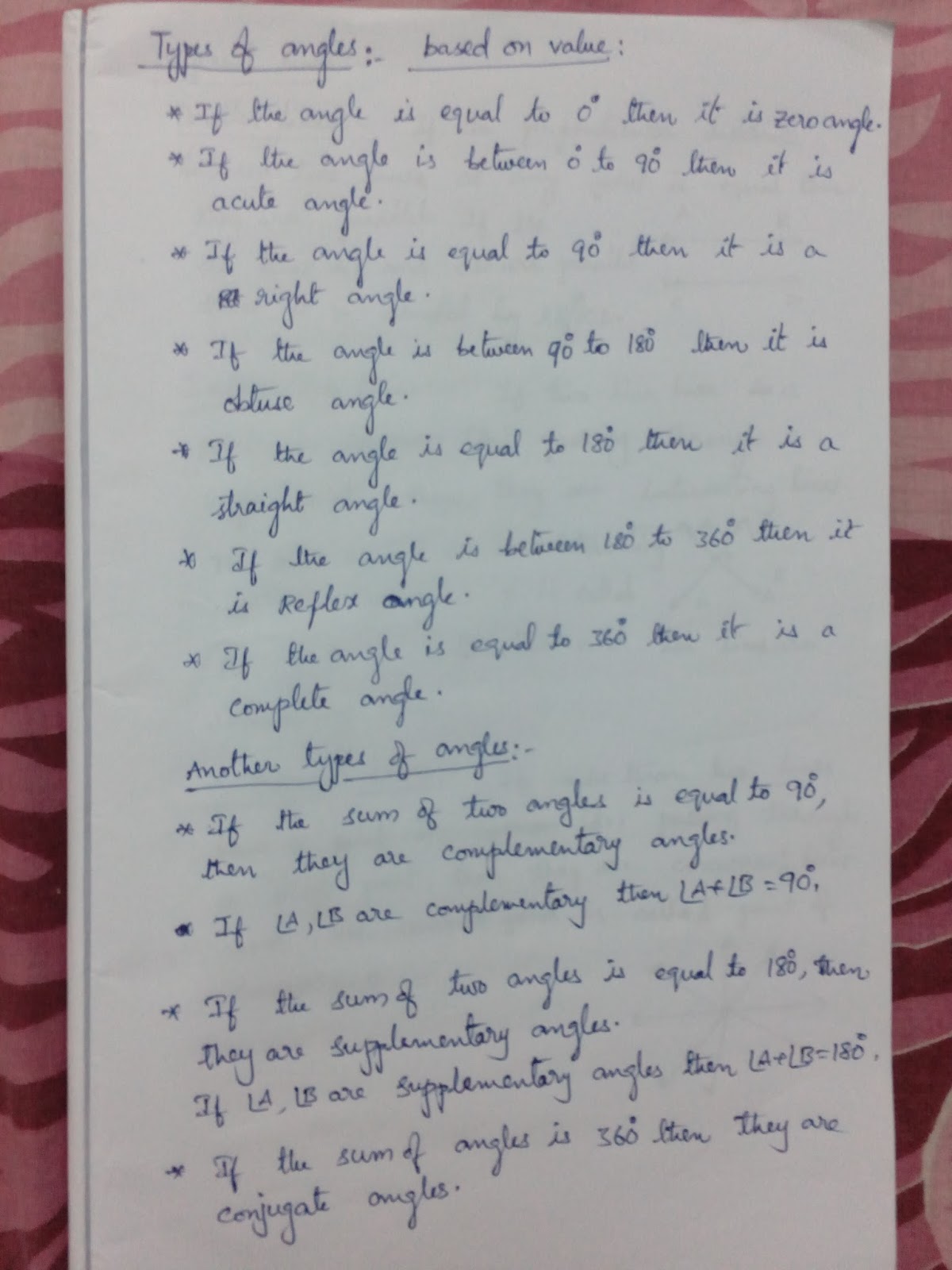 MATHS BASICS: Types Of Angles