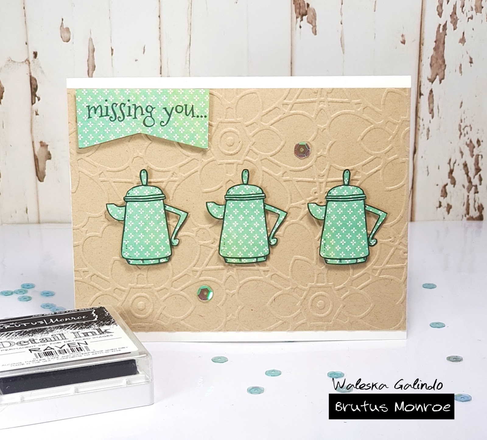 Crafting Love: Pattern Paper Stamped Teapots