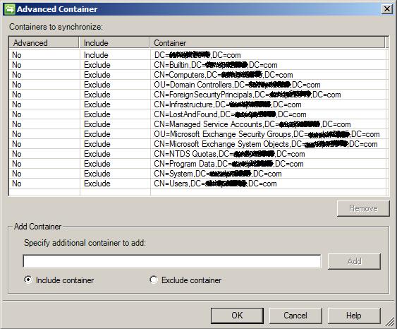 Lets Exchange: DirSync Filtering