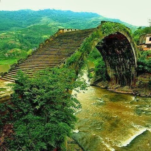 Moon Bridge, Hunan, China: - Tourist Resorts