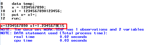 Sas Length Of Numeric Variables