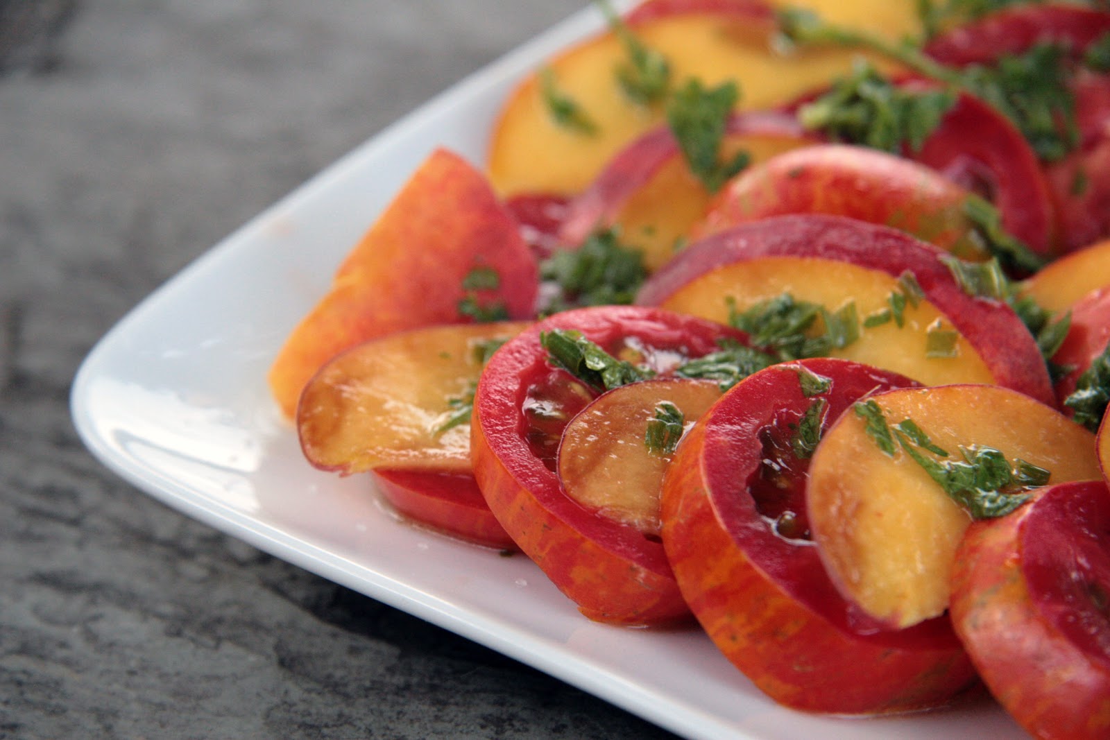 Peach and Heirloom Tomato Salad » Local Food Rocks