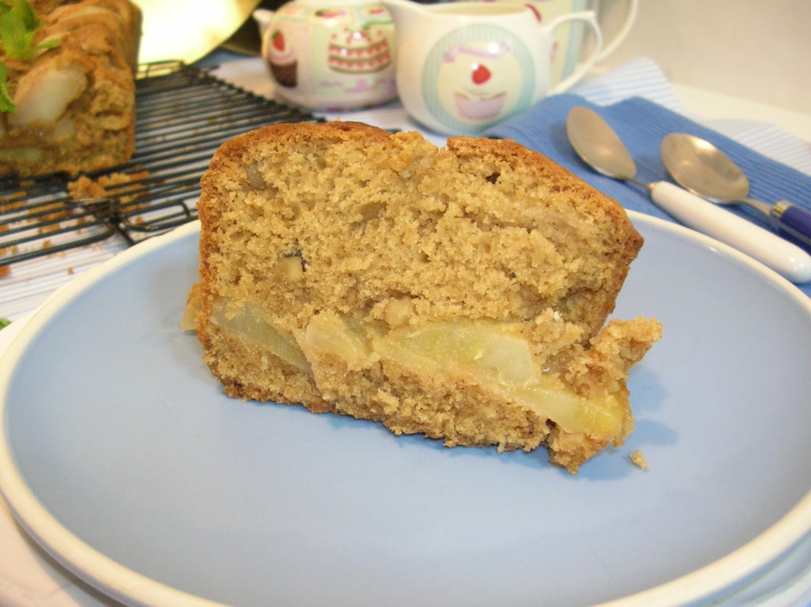 Nuvola Glacé / Mary: Plunk cake de peras y nueces al cardamomo