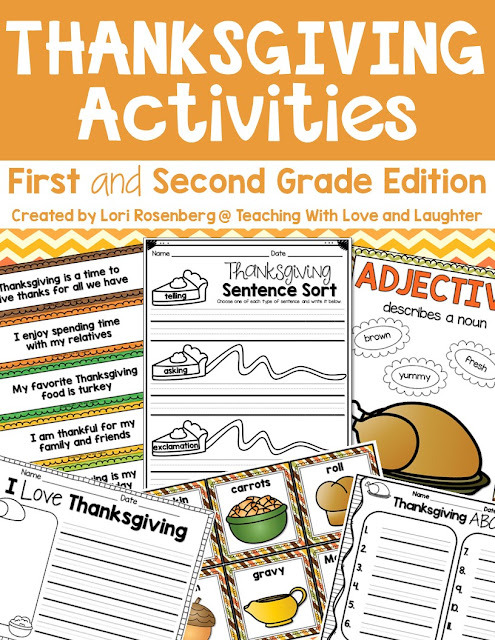Teaching With Love and Laughter: Thanksgiving Literacy Center Activities