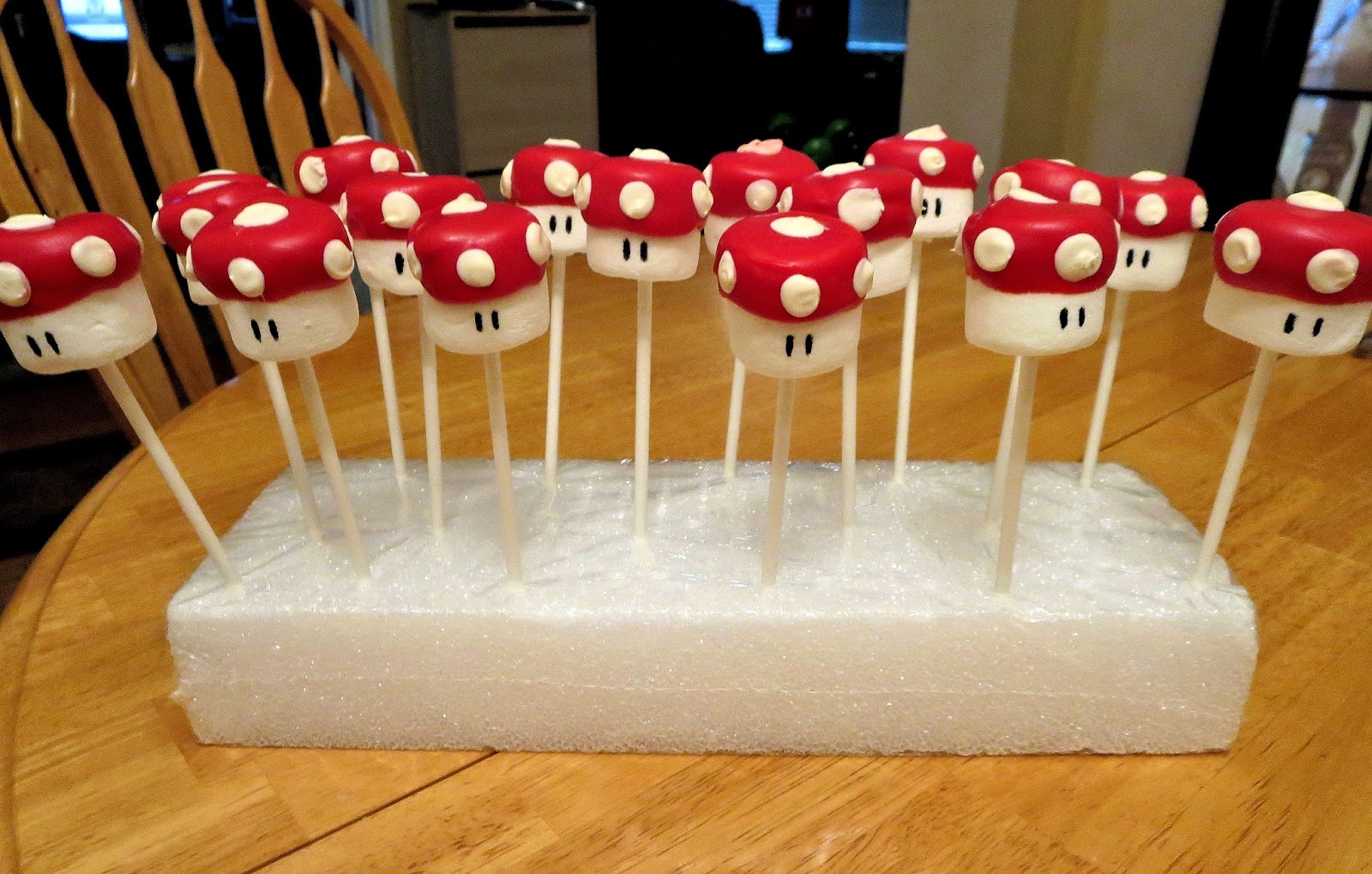 My Cake Corner: Mario Mushroom Marshmallow Pops & Mario Mustache ...