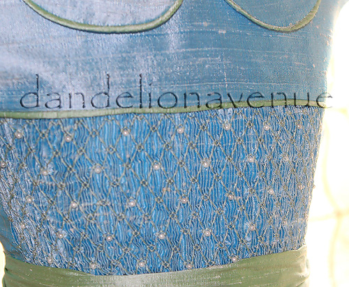 Dandelion Avenue: Gorgeous Blue Green Smocked Silk Pageant Dress