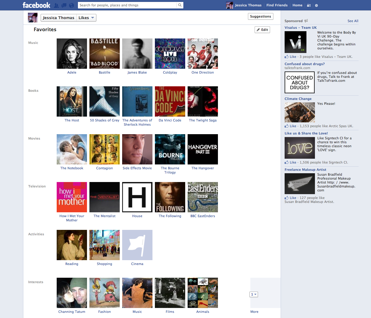 Group 8: FACEBOOK SCREENSHOTS