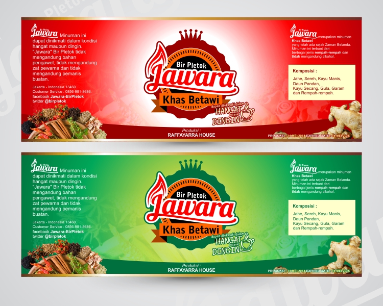 contoh Label kemasan makan dan minuman