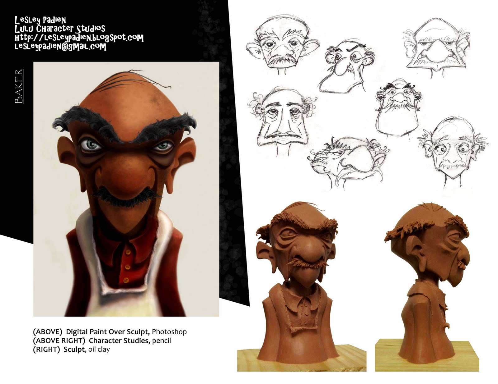 Lesley Padien Character Studio: Visual Development: Baker & Homeless ...