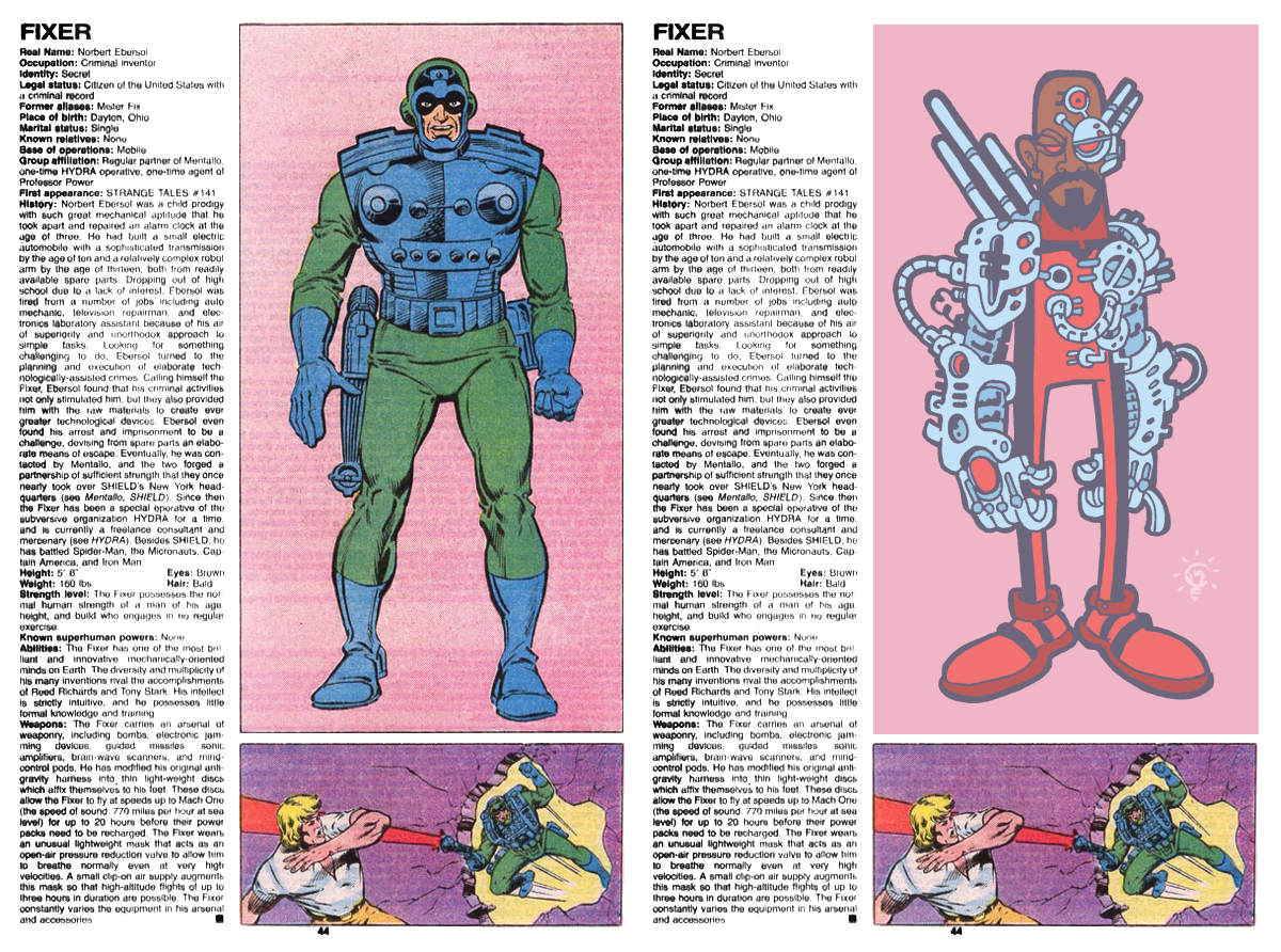 The Official Handbook to the Marvel Universe - REDUX Edition: FIXER by ...