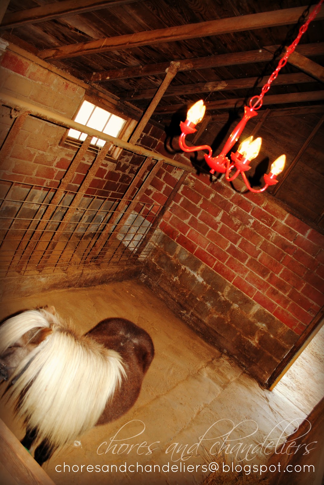 chores and chandeliers: Farm Fabulous Chandi