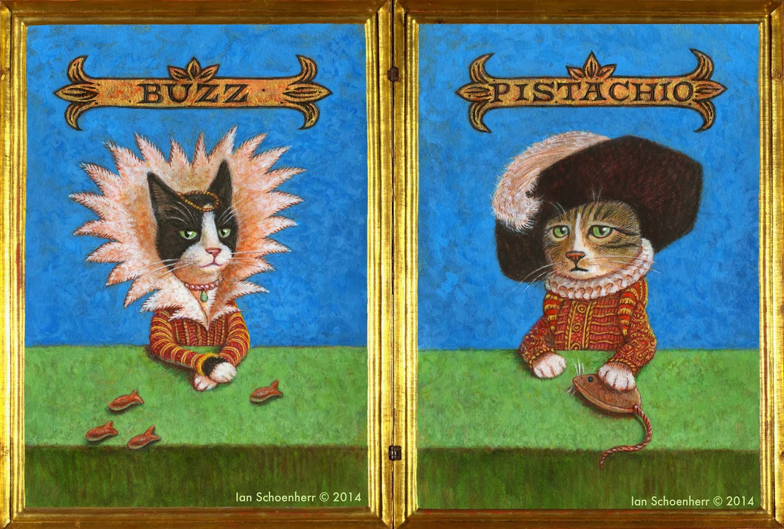 Ian Schoenherr: Tudor Tuxedo and Tabby Cats