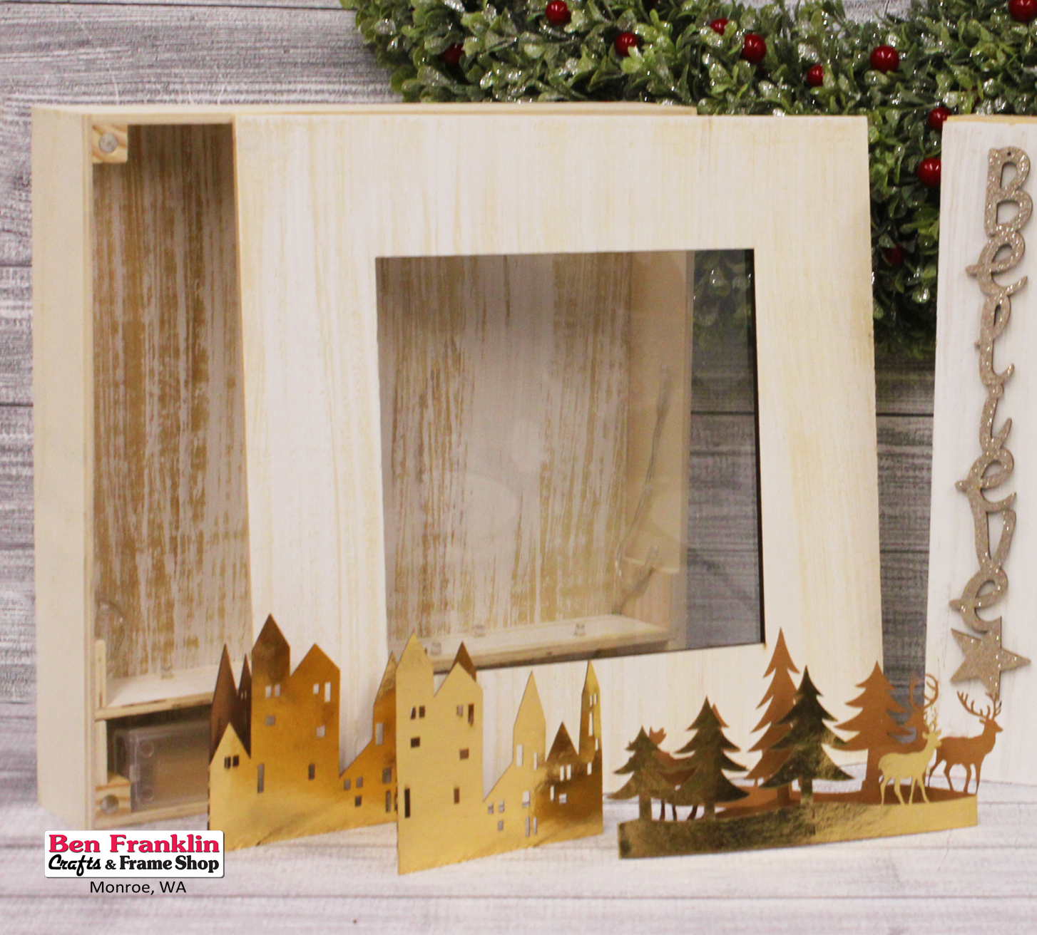 Ben Franklin Crafts and Frame Shop, Monroe, WA: DIY Pre-Lit "Believe ...