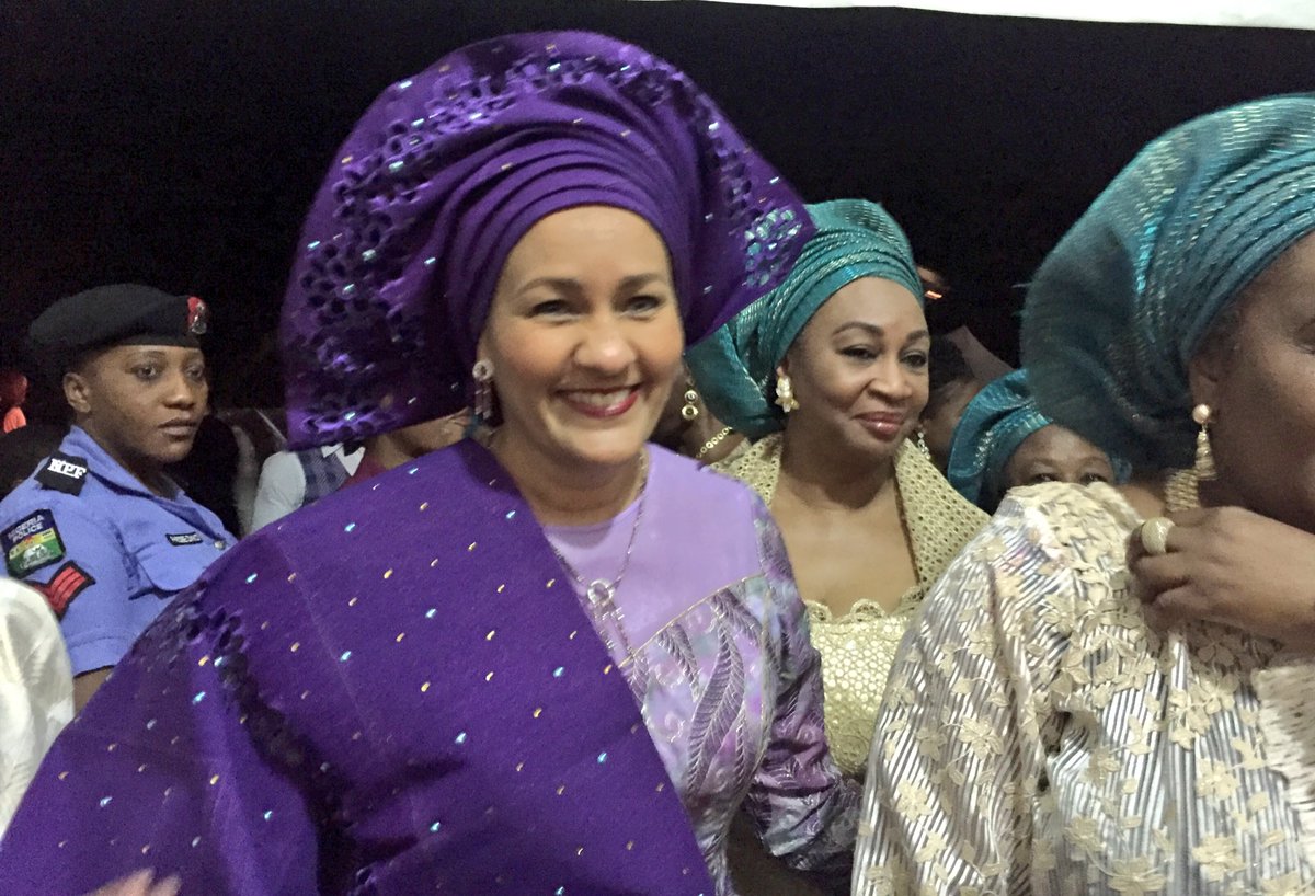 Amina mohammed at her daughter's wedding